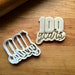 Lettered Number 100 Years Cookie Cutter/multi-size/dishwasher Safe ...