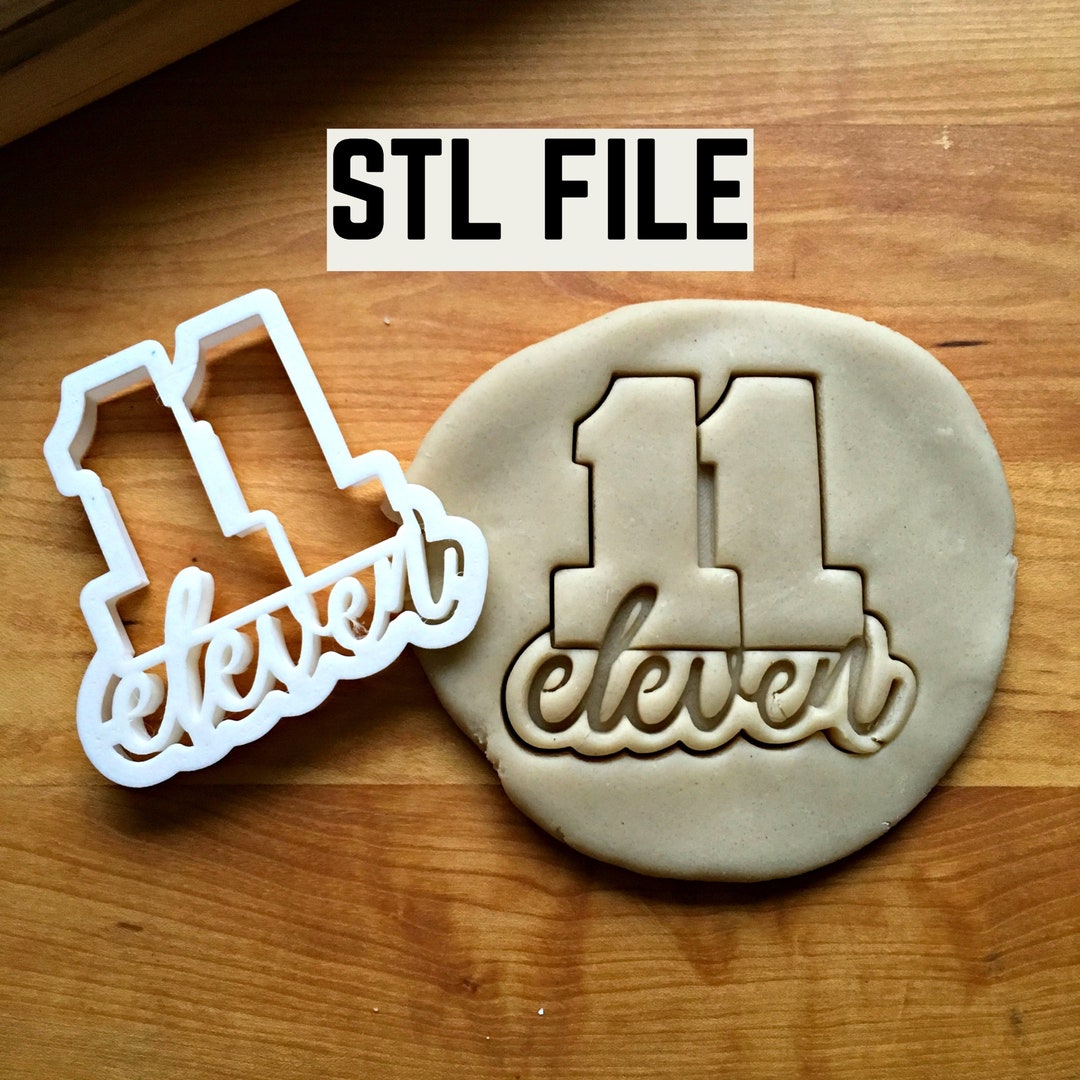 Digital STL File Download for Lettered Number 11 Cookie Cutter/multi ...