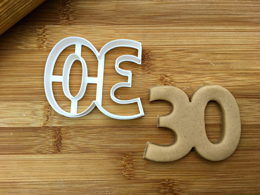 Number 30 Cookie Cutter/multi-size/dishwasher Safe Available/cuts ...