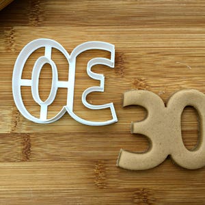 Number 30 Cookie Cutter/multi-size/dishwasher Safe Available/cuts ...