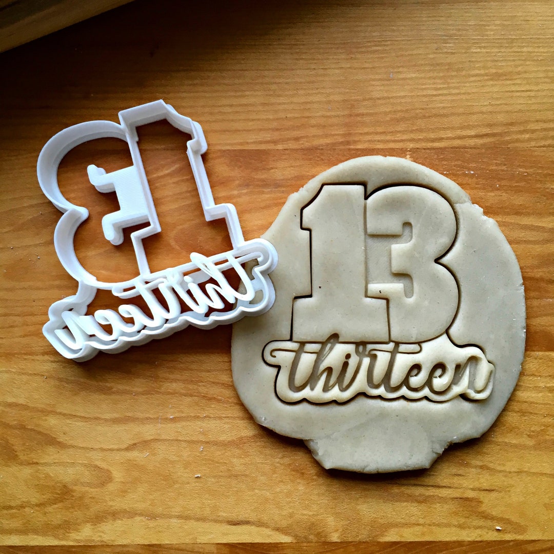 Lettered Number 13 Cookie Cutter in Multiple Sizes - Etsy