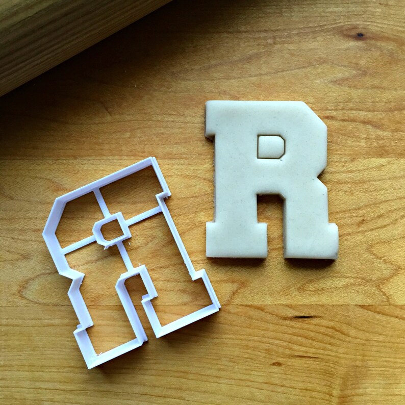 Varsity Letter R Cookie Cutter/multi-size/dishwasher Safe | Etsy