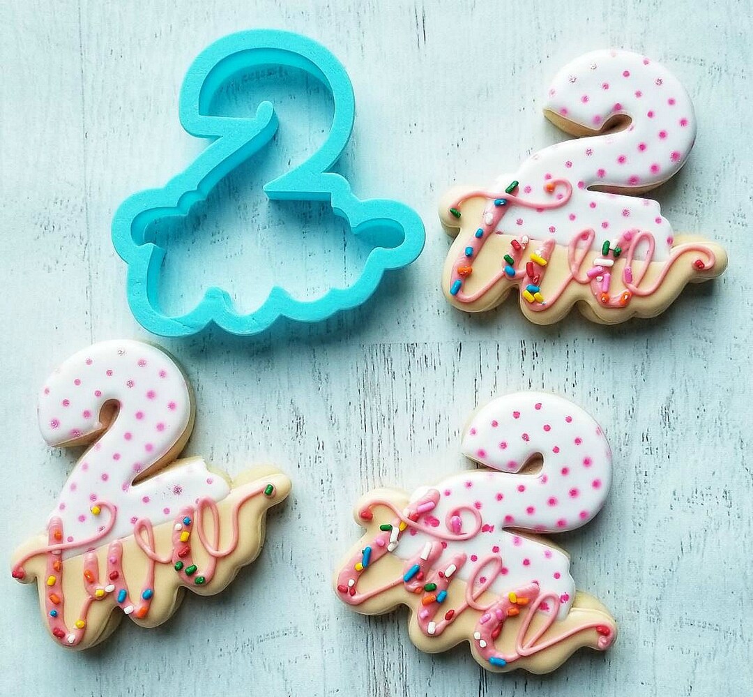 Lettered Number 2 Cookie Cutter in Multiple Sizes - Etsy