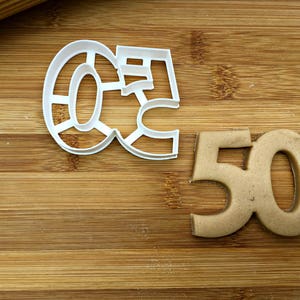 Number 50 Cookie Cuttermulti-sizecuts Through/ - Etsy