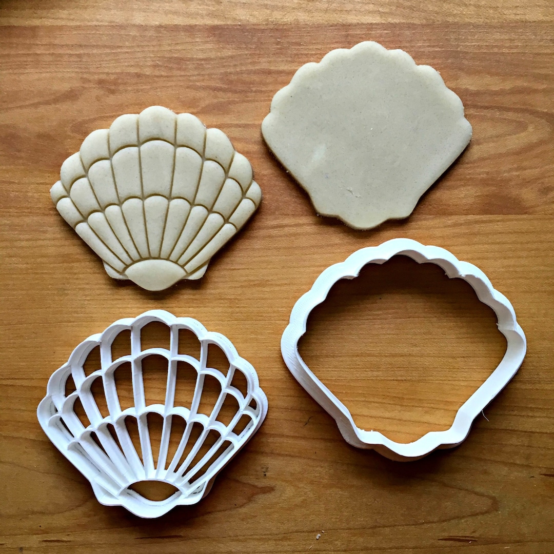 Set of 2 Seashell Cookie Cutters in Multiple Sizes - Etsy