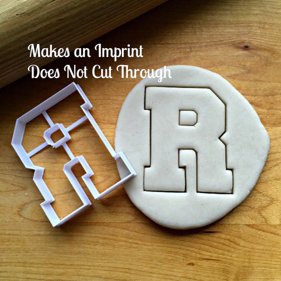 Varsity Letter R Cookie Cutter/multi-size/dishwasher Safe - Etsy