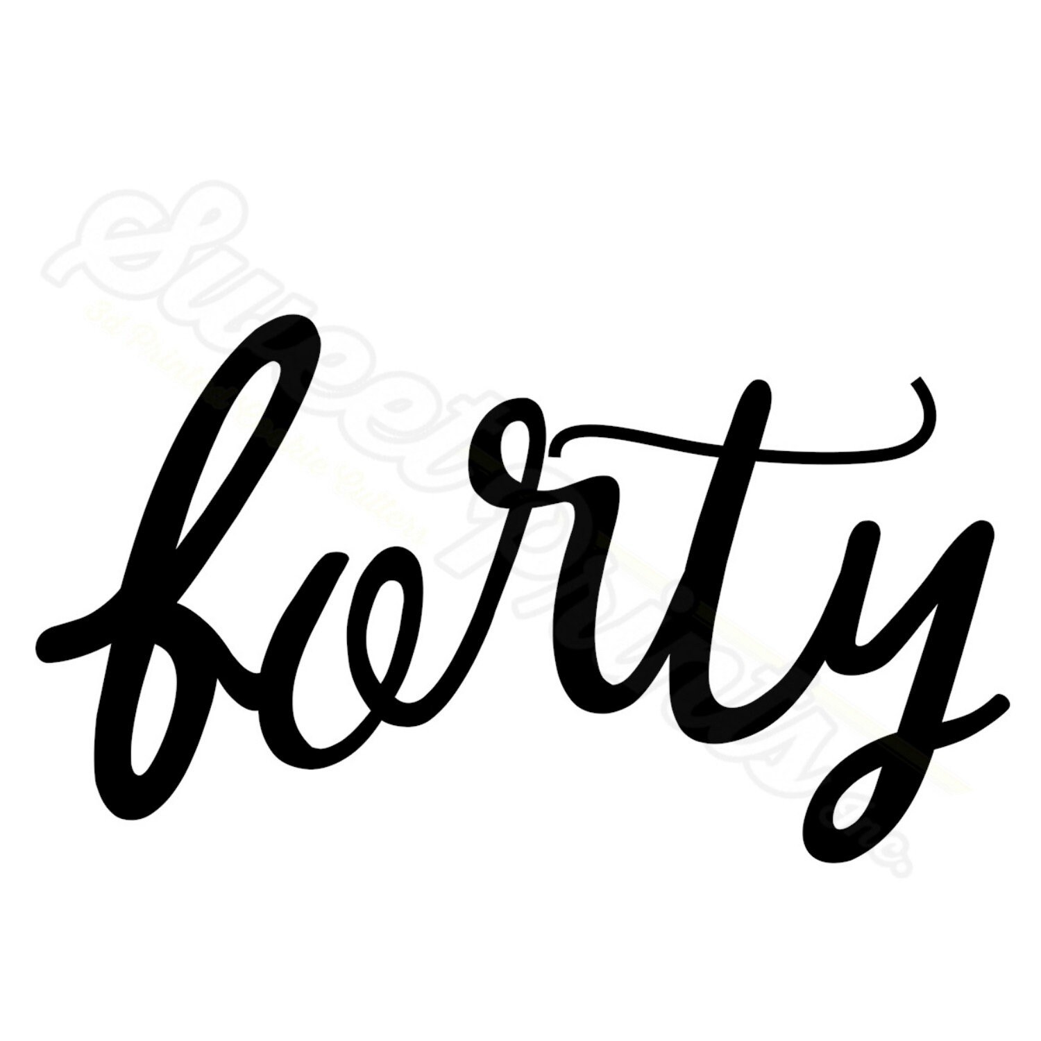 Set of 2 Lettered Number 40 Cookie | Etsy