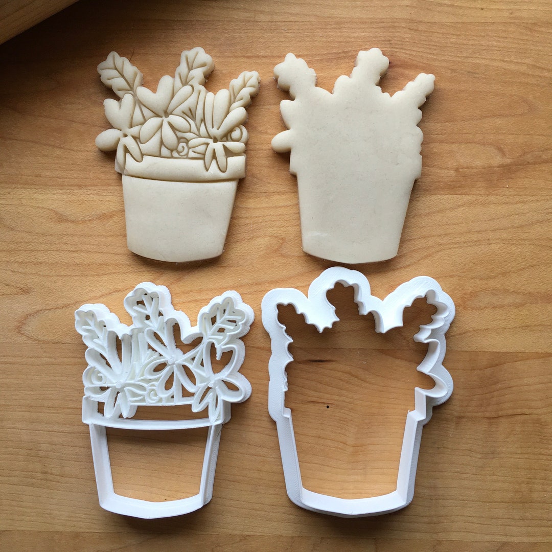Set of 2 Flower Pot Cookie Cutters/multi-size /made in the USA - Etsy
