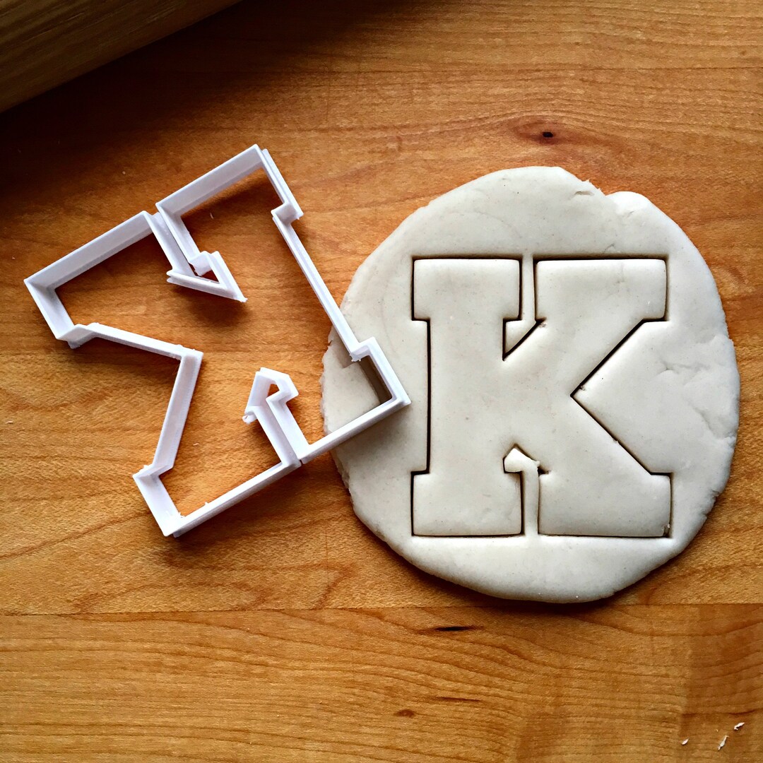 Varsity Letter K Cookie Cutter in Multiple Sizes - Etsy