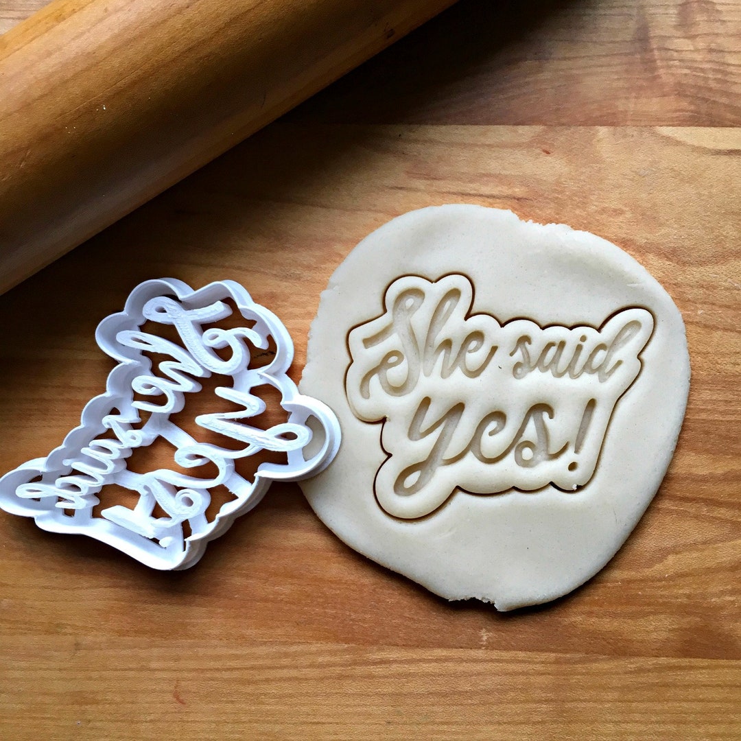 Elle a dit oui Script Cookie Cutter / Multi-Size / - Etsy France