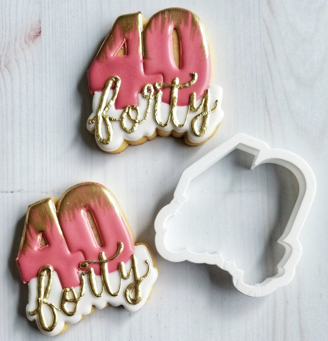Lettered Number 40 Cookie Cutter in Multiple Sizes - Etsy