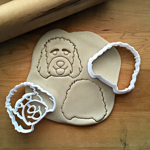 Set of 2 Golden Doodle Dog Cookie | Etsy