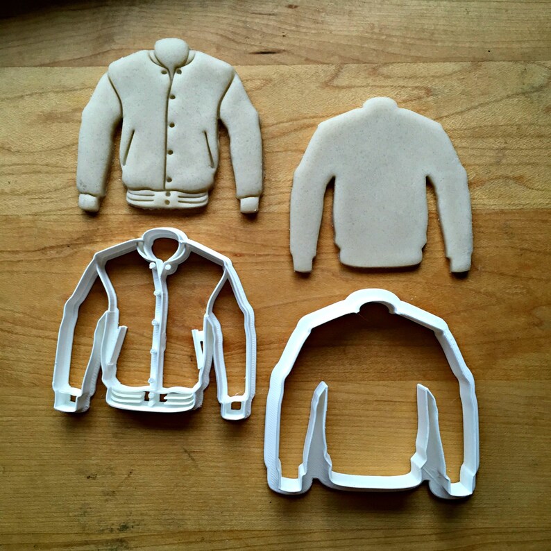 Set of 2 Varsity Jacket Cookie Cuttersmulti-size/choose Standard or ...