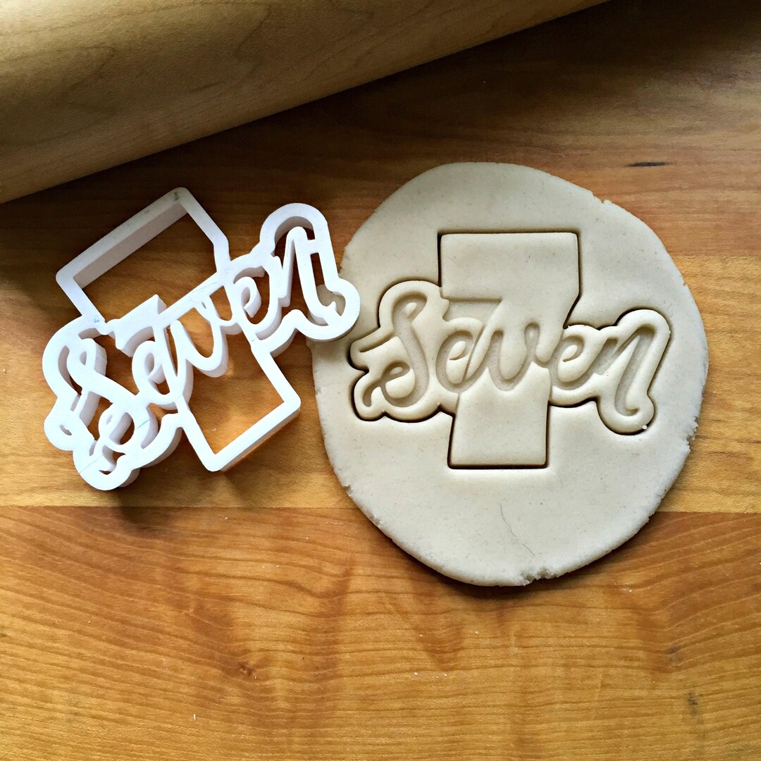 Lettered Number 7 Cookie Cutter in Multiple Sizes - Etsy