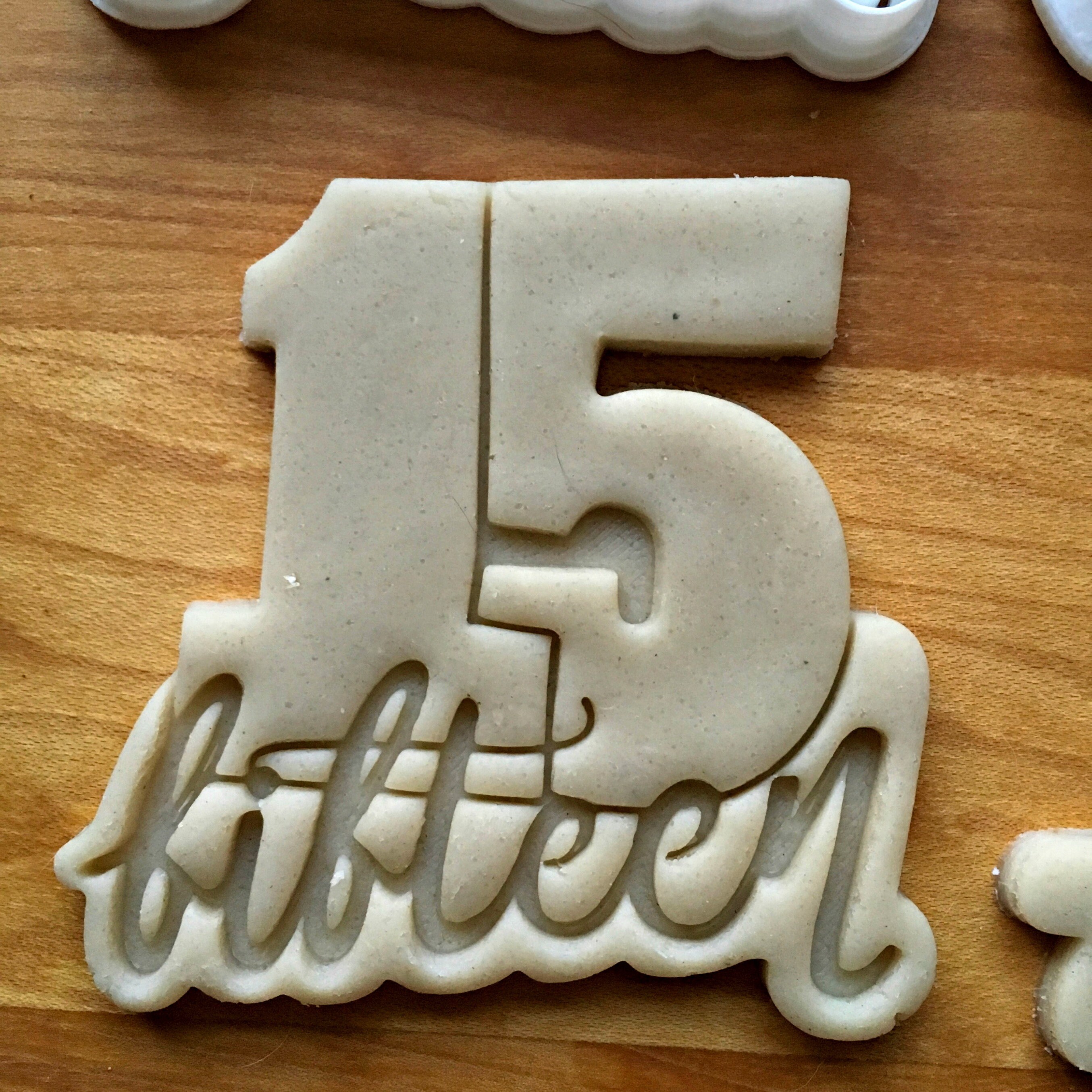 Set of 2 Lettered Number 15 Cookie | Etsy