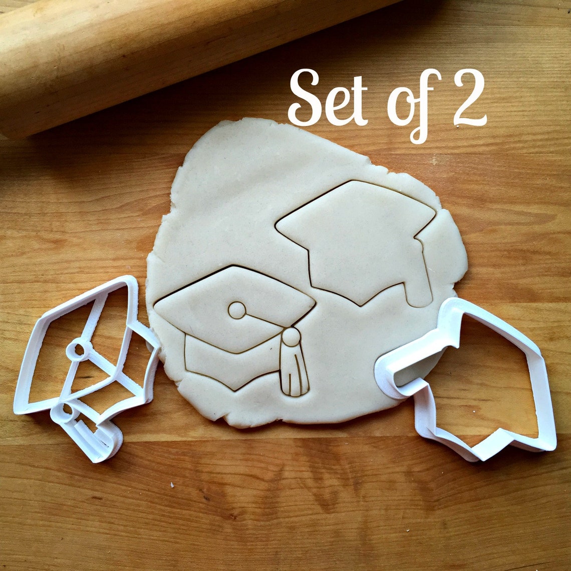 Set of 2 Graduation Cap/hat Cookie Cutters/multi-size | Etsy