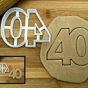 Number 40 Cookie Cutter/multi-size/dishwasher Safe Available/cuts ...