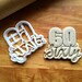 Set of 2 Lettered Number 60 Cookie Cuttersmulti-size/choose Standard or ...