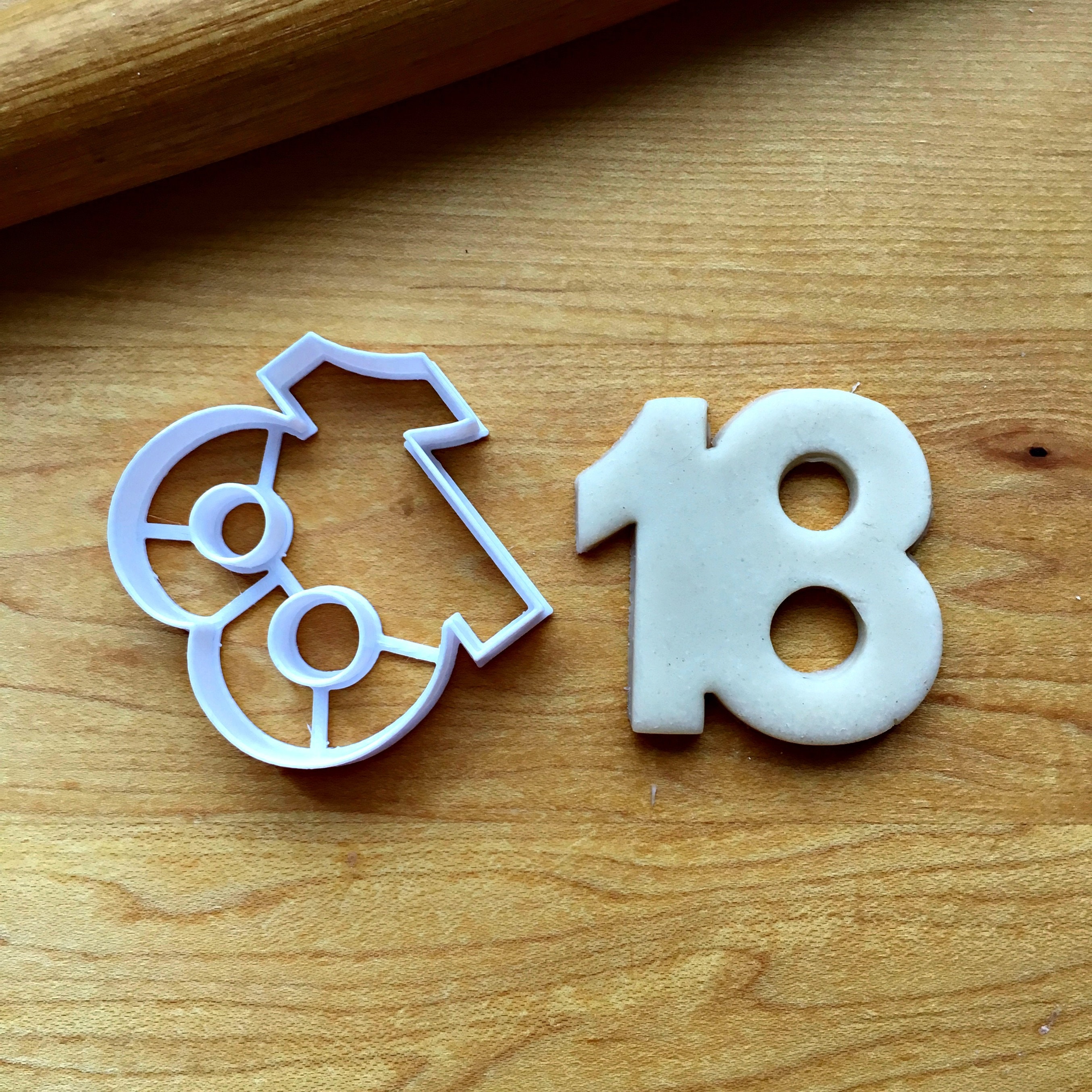 Number 18 Cookie Cutter/multi-size/dishwasher Safe Available - Etsy Israel