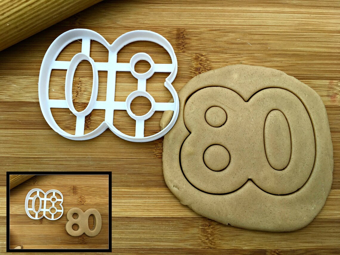 Number 80 Cookie Cutter/multi-size/dishwasher Safe - Etsy