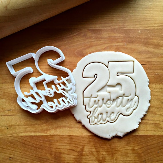 Lettered Number 25 Cookie Cutter/multi-size/dishwasher Safe | Etsy