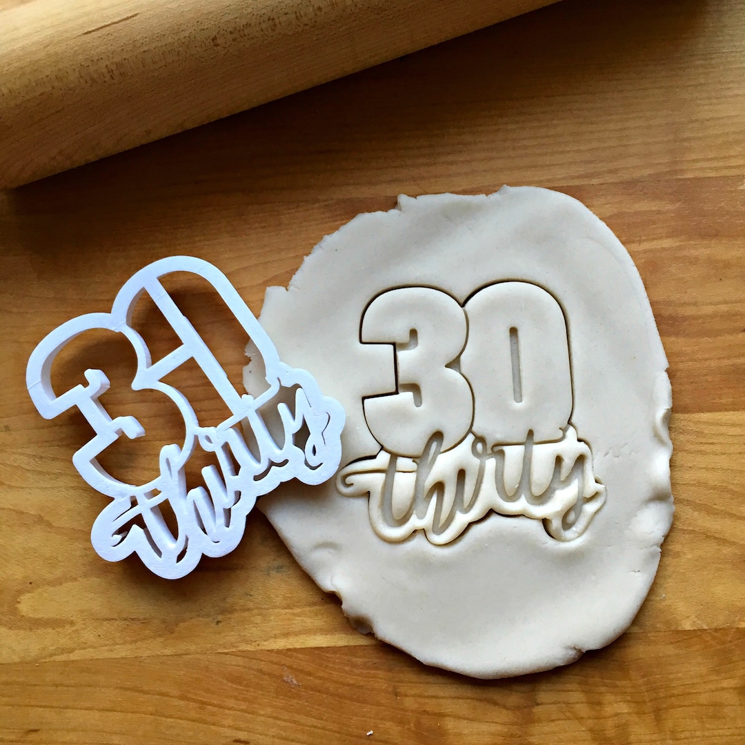 Lettered Number 30 Cookie Cutter/multi-size/choose Standard or ...