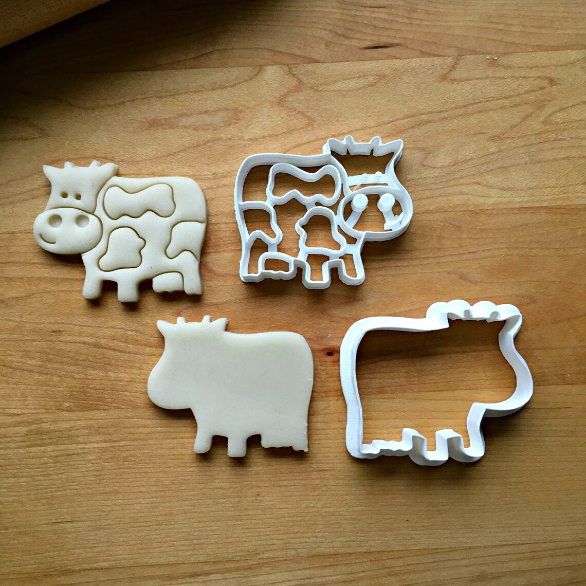 Set of 2 Cow Cookie Cutters/Multi-Size/Farm Animals | Etsy