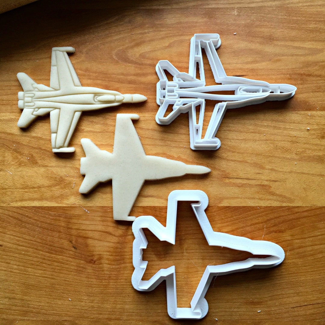 Set of 2 Navy Fighter Jet Cookie Cutters/multi-size /made in the USA - Etsy