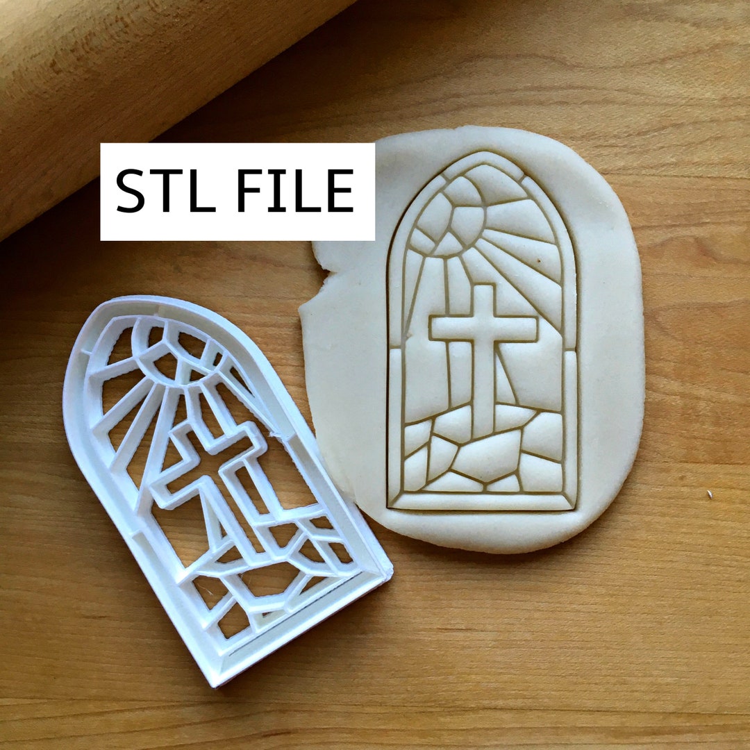 Digital STL File Download for Stained Glass Window Cookie Cutter in ...