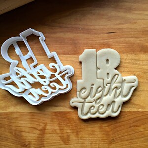 Lettered Number 18 Cookie Cutter/multi-size/choose Standard or ...