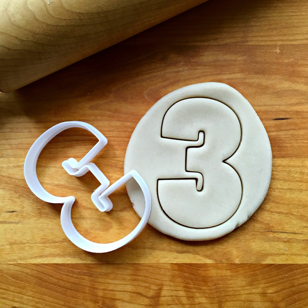 Fun Number 3 Cookie Cutter in Multiple Sizes - Etsy
