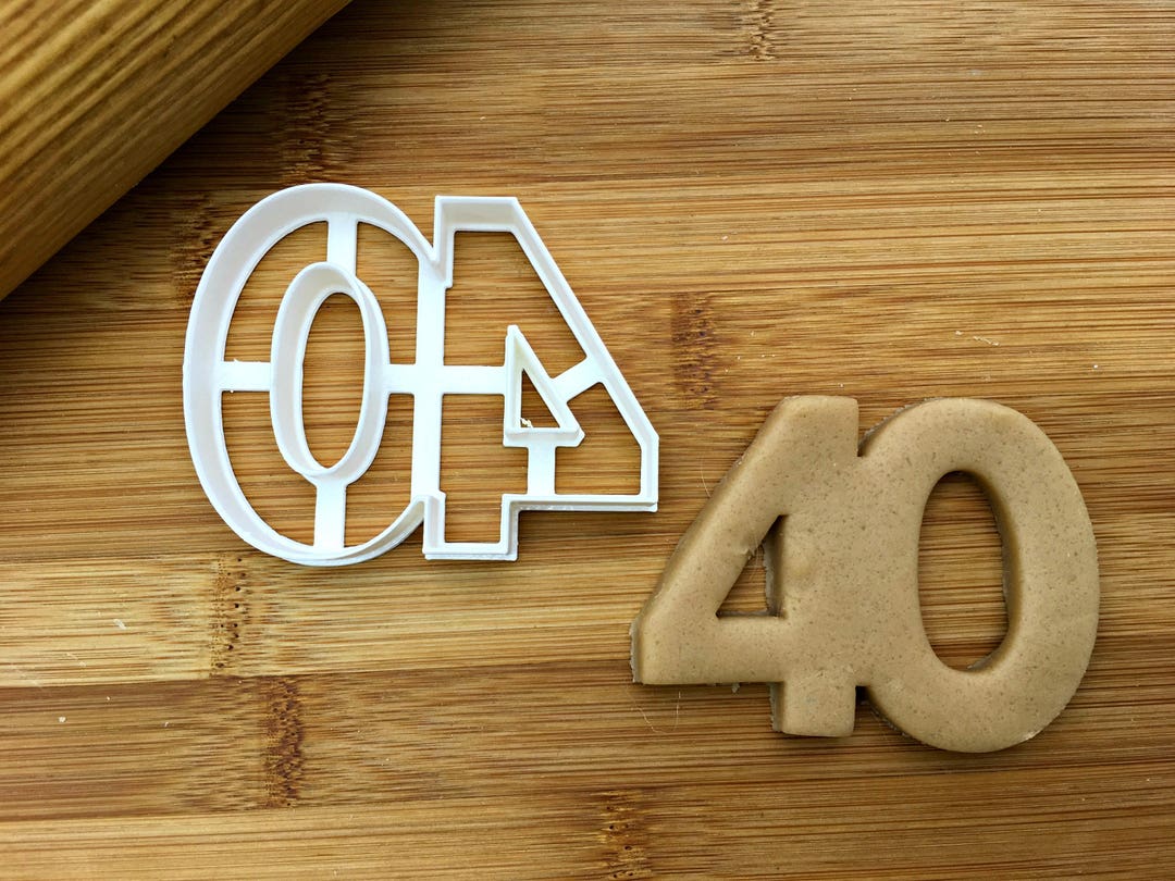 Number 40 Cookie Cutter/multi-size/dishwasher Safe Available/cuts ...