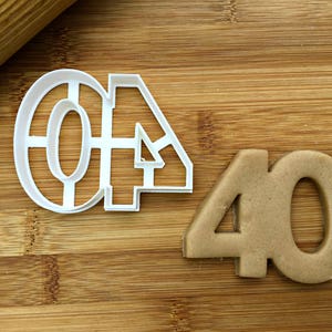 Number 40 Cookie Cutter/multi-size/dishwasher Safe Available/cuts ...