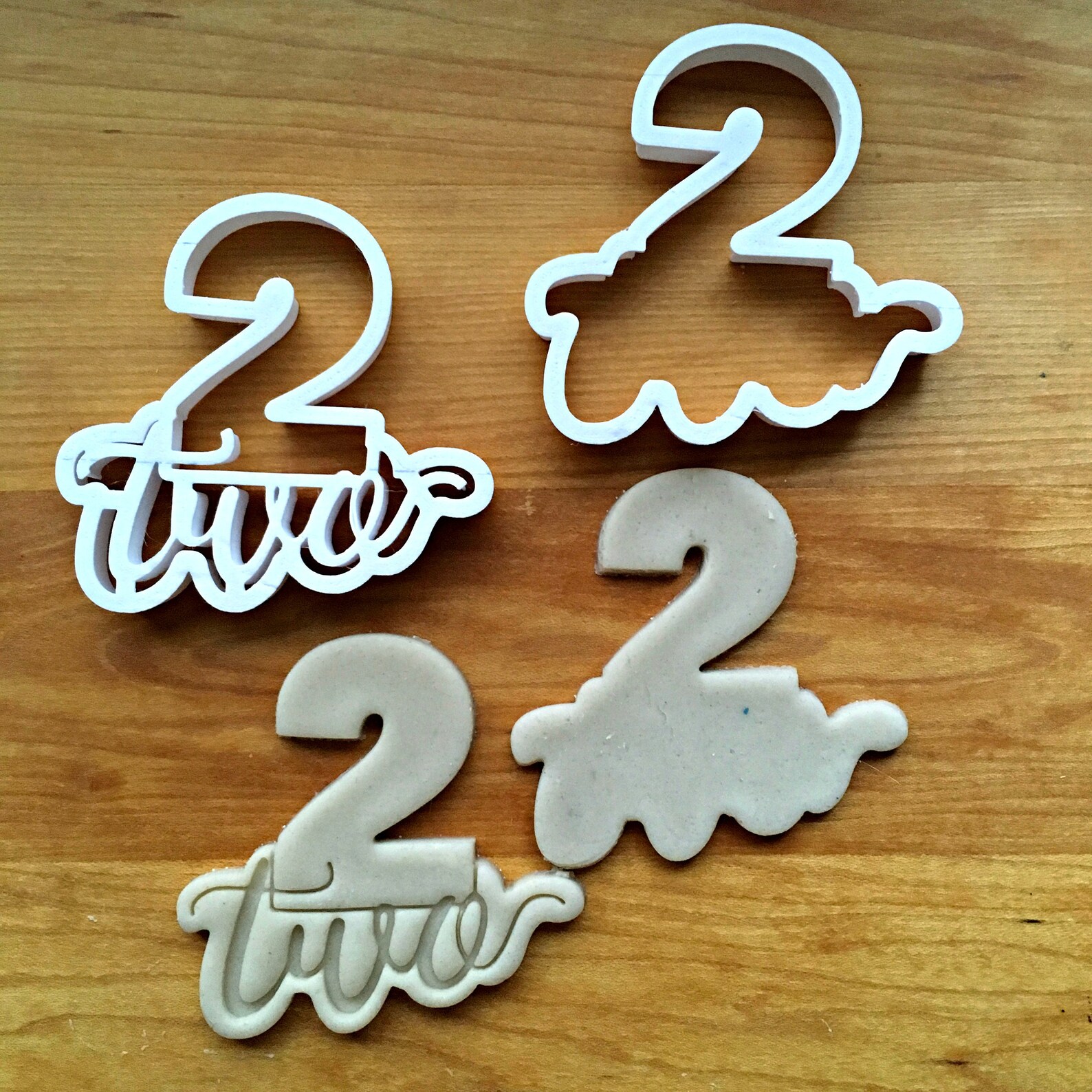 Set of 2 Lettered Number 2 Cookie - Etsy