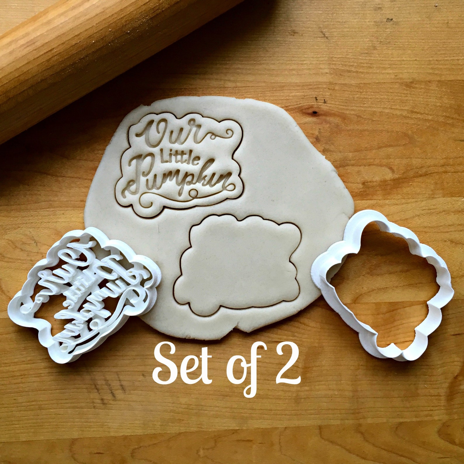 Set of 2 Our Little Pumpkin Script Cookie Cutters/multi-size - Etsy