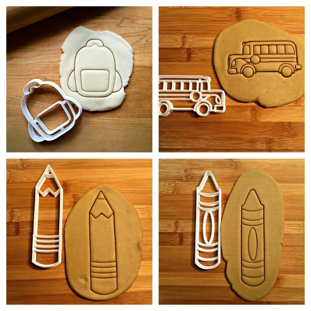 Set of 4 Back-to-school Cookie Cutters/multi-size - Etsy