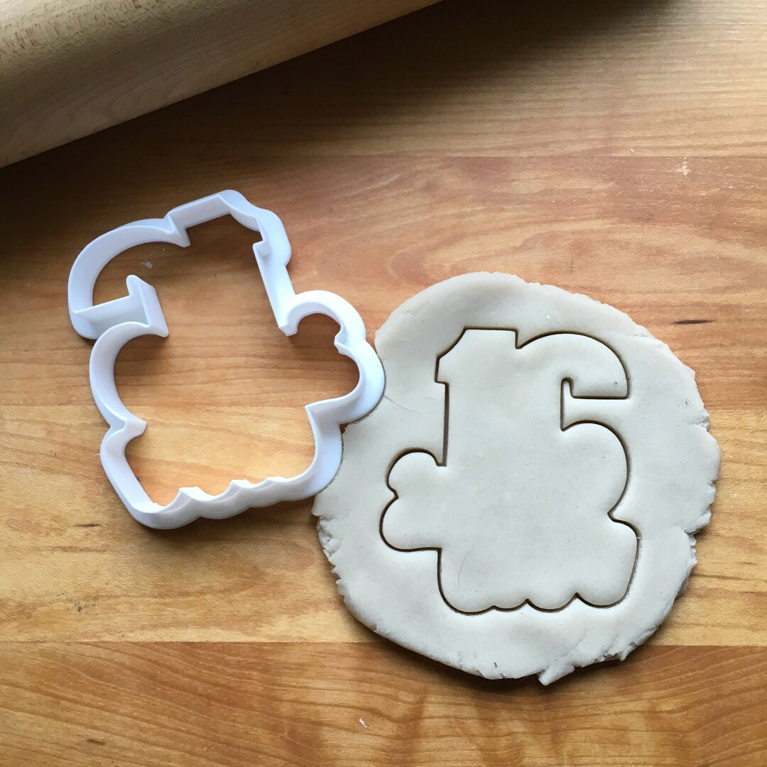Lettered Number 16 Cookie Cutter/multi-size/choose Standard or ...