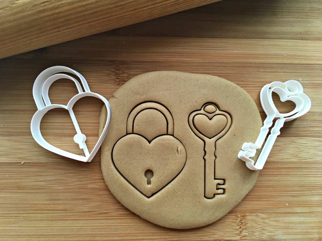 Heart Lock and Key Cookie Cutter/multi-size/choose Standard or ...
