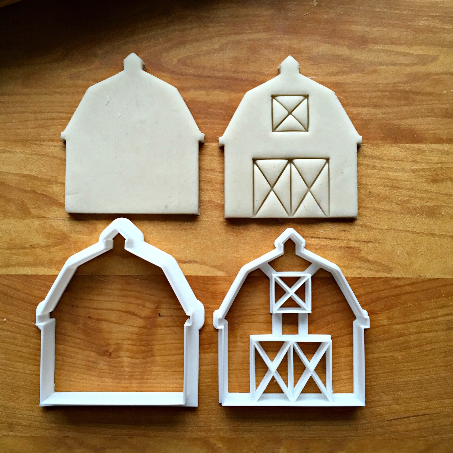 Set of 2 Barn Cookie Cutters/multi-size/farm Animals | Etsy
