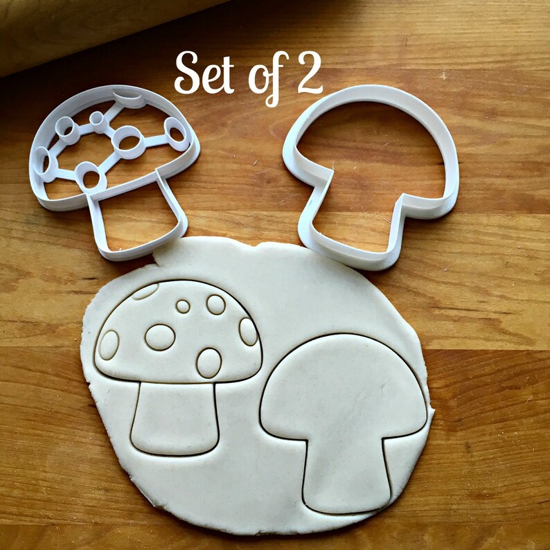 Set of 2 Mushroom Cookie Cutters/multi-size - Etsy