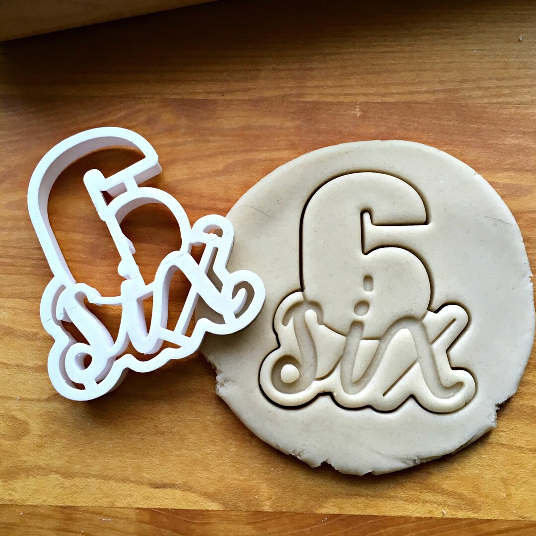 Lettered Number 6 Cookie Cutter in Multiple Sizes - Etsy