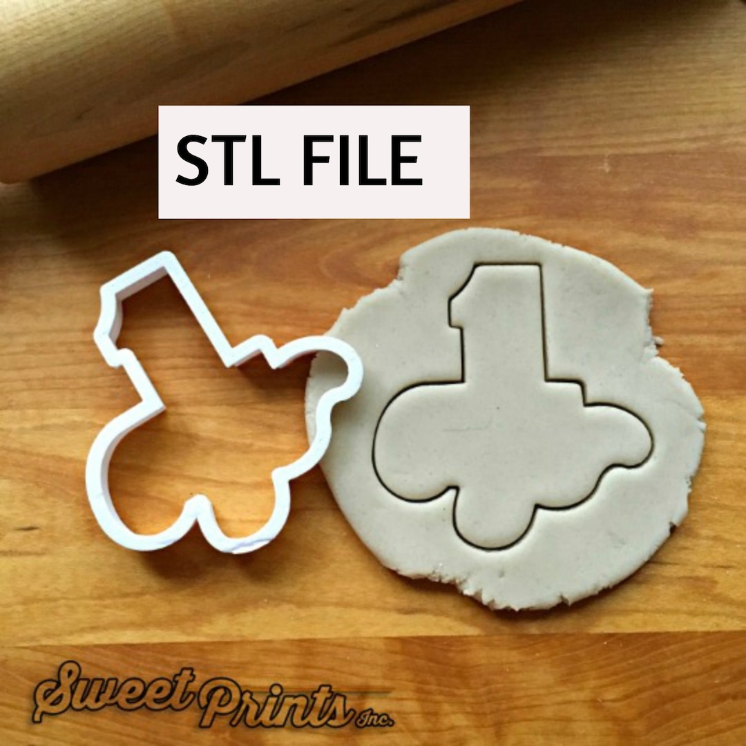 Digital STL File Download Lettered Number 1 Cookie Cutter in Multiple ...
