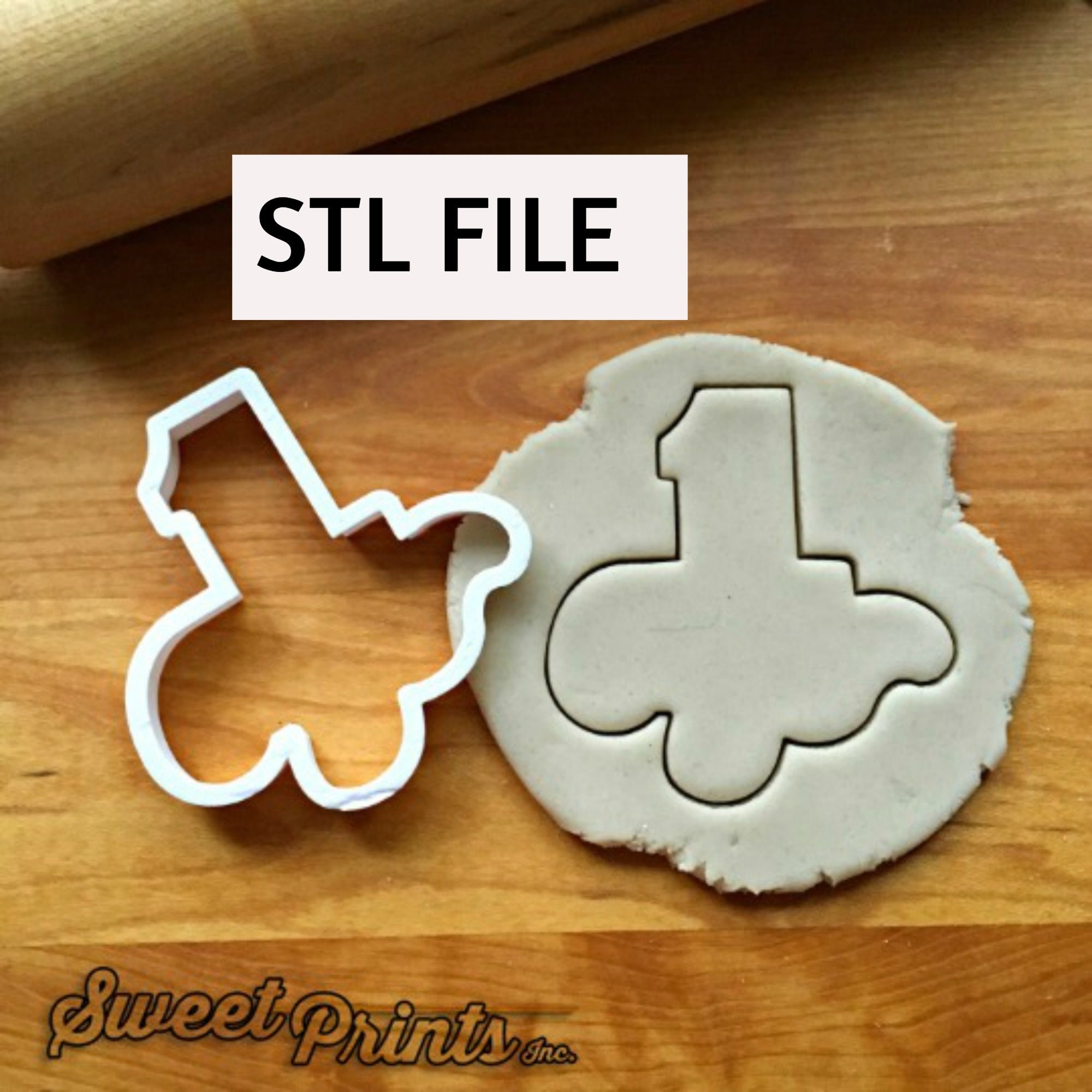 Digital STL File Download Lettered Number 1 Cookie Cutter in Multiple ...