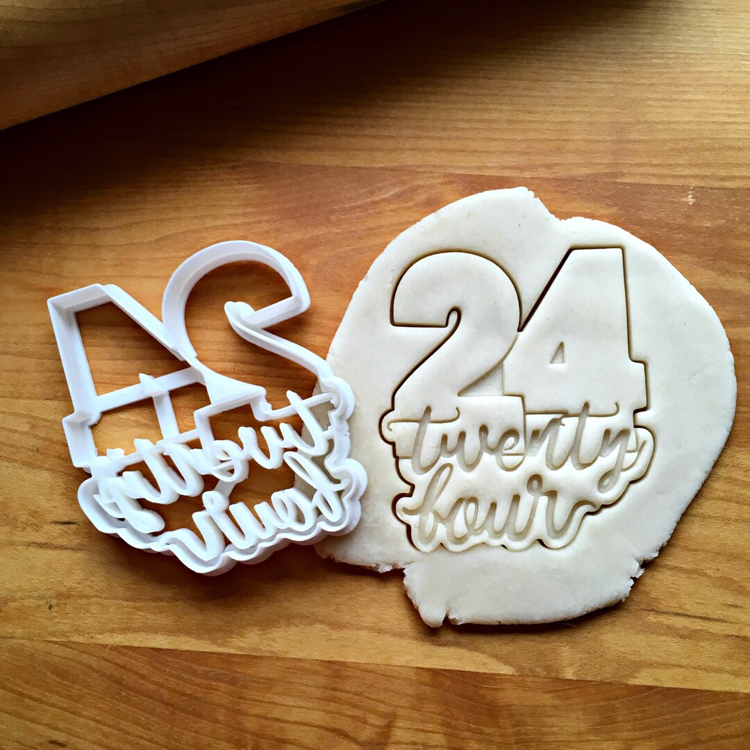 Lettered Number 24 Cookie Cutter in Multiple Sizes - Etsy