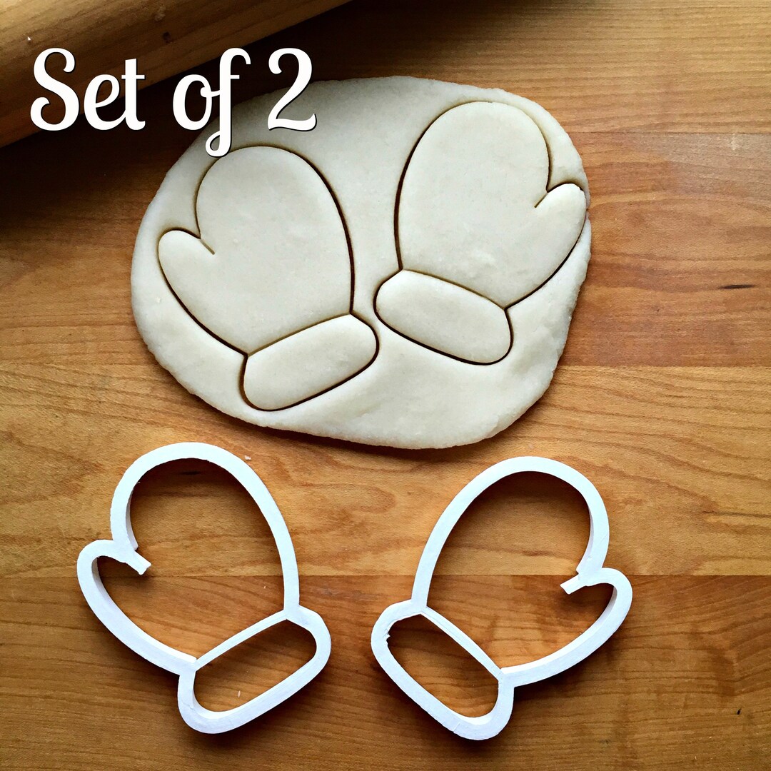 Set of 2 Mitten Cookie Cutters/multi-size/dishwasher Safe Available - Etsy