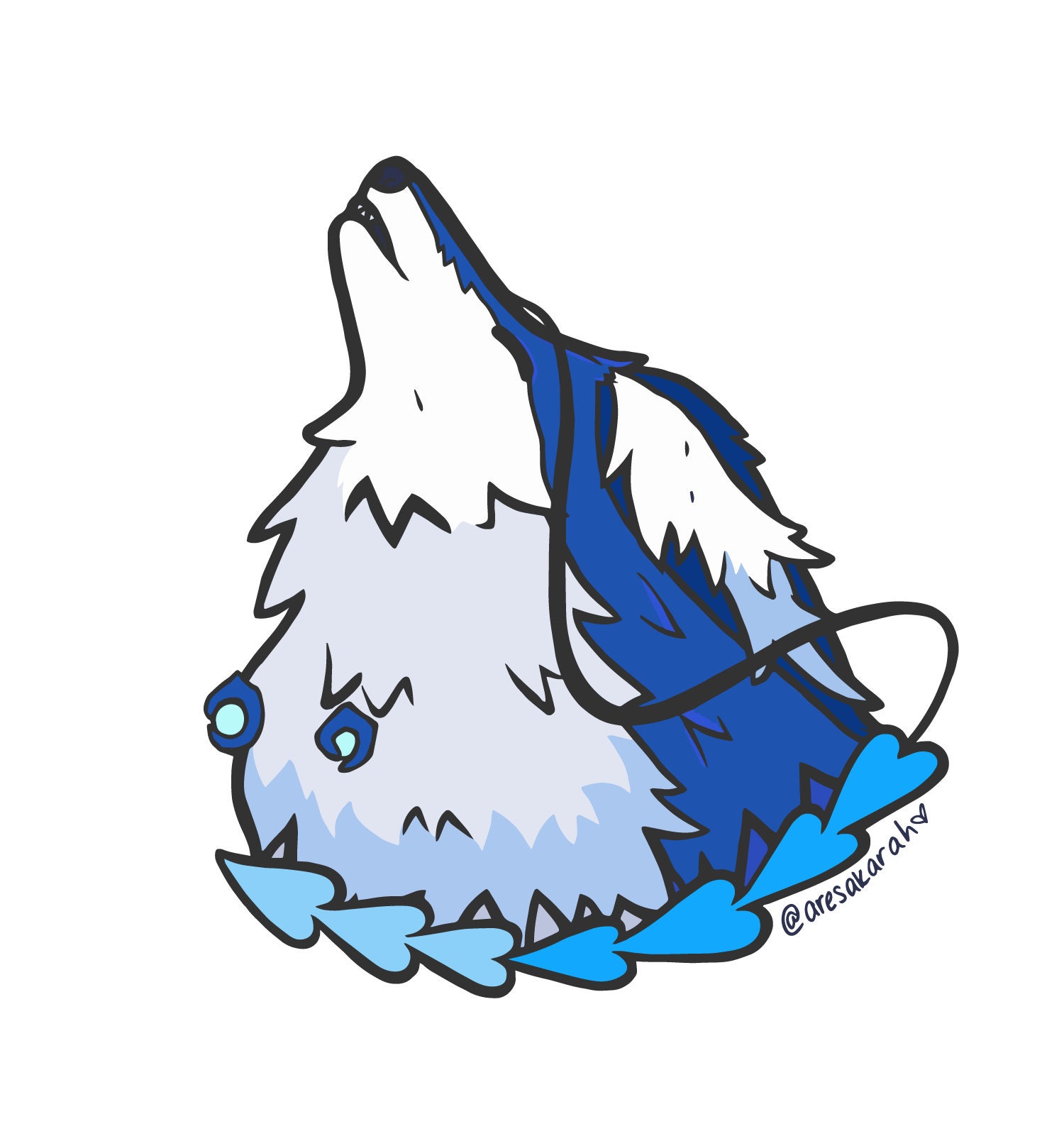 Dominator Of Wolves Andrius Boreas Wolf Genshin Impact Inspired Fan Made Gloss Sticker Fanart Etsy