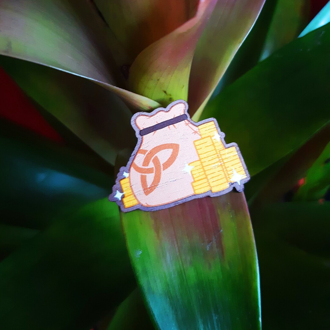 MORA BAG Genshin Impact Inspired Wooden Pin Fanart - Etsy