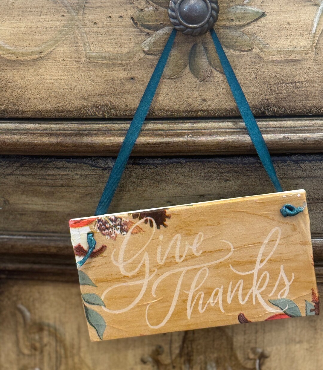 Thanksgiving Mini Door Sign, Fall Door Hanger, Autumn Home Décor ...