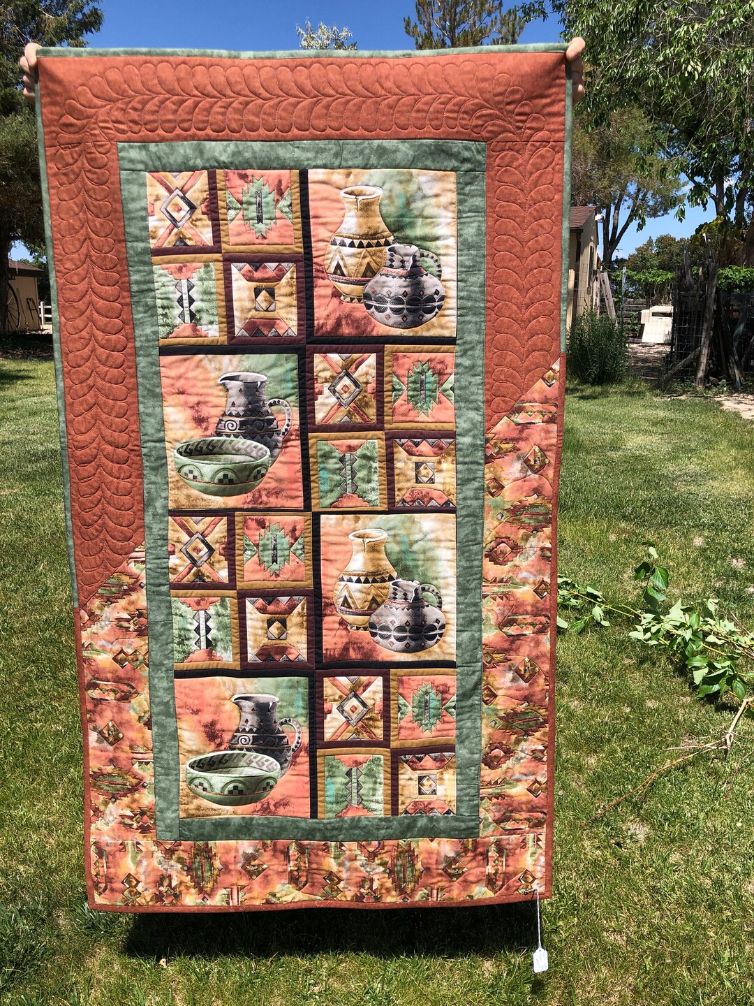 Adobe Pots Wall Hanging or Narrow Lap Quilt FREE SHIPPING - Etsy