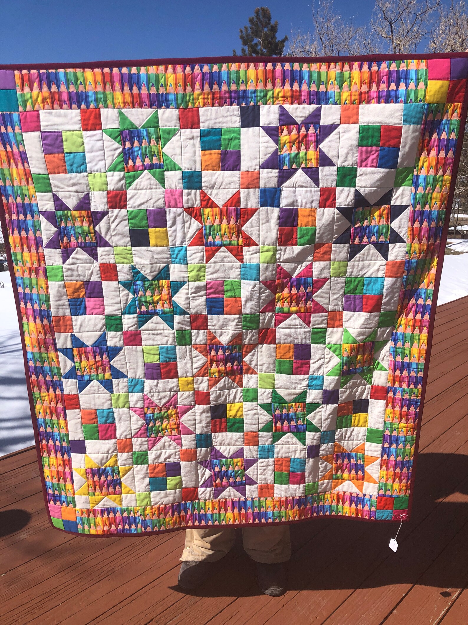 Primarily Pencils Two Lap Quilt FREE SHIPPING - Etsy